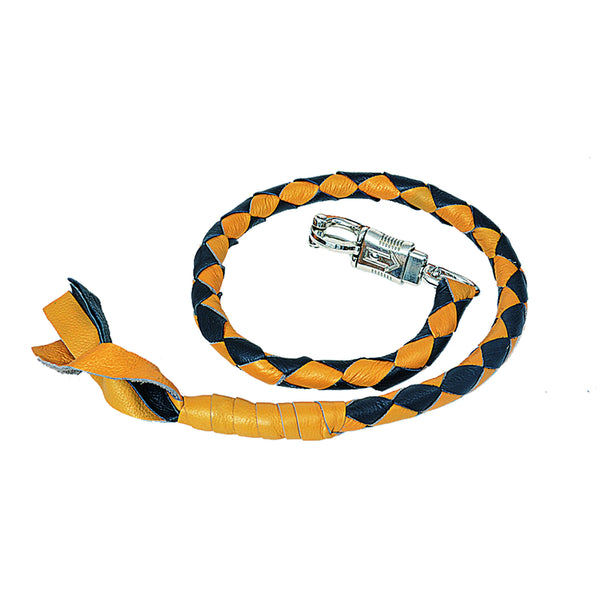 Yellow & Black Biker Get Back Whips – Extreme Biker Leather