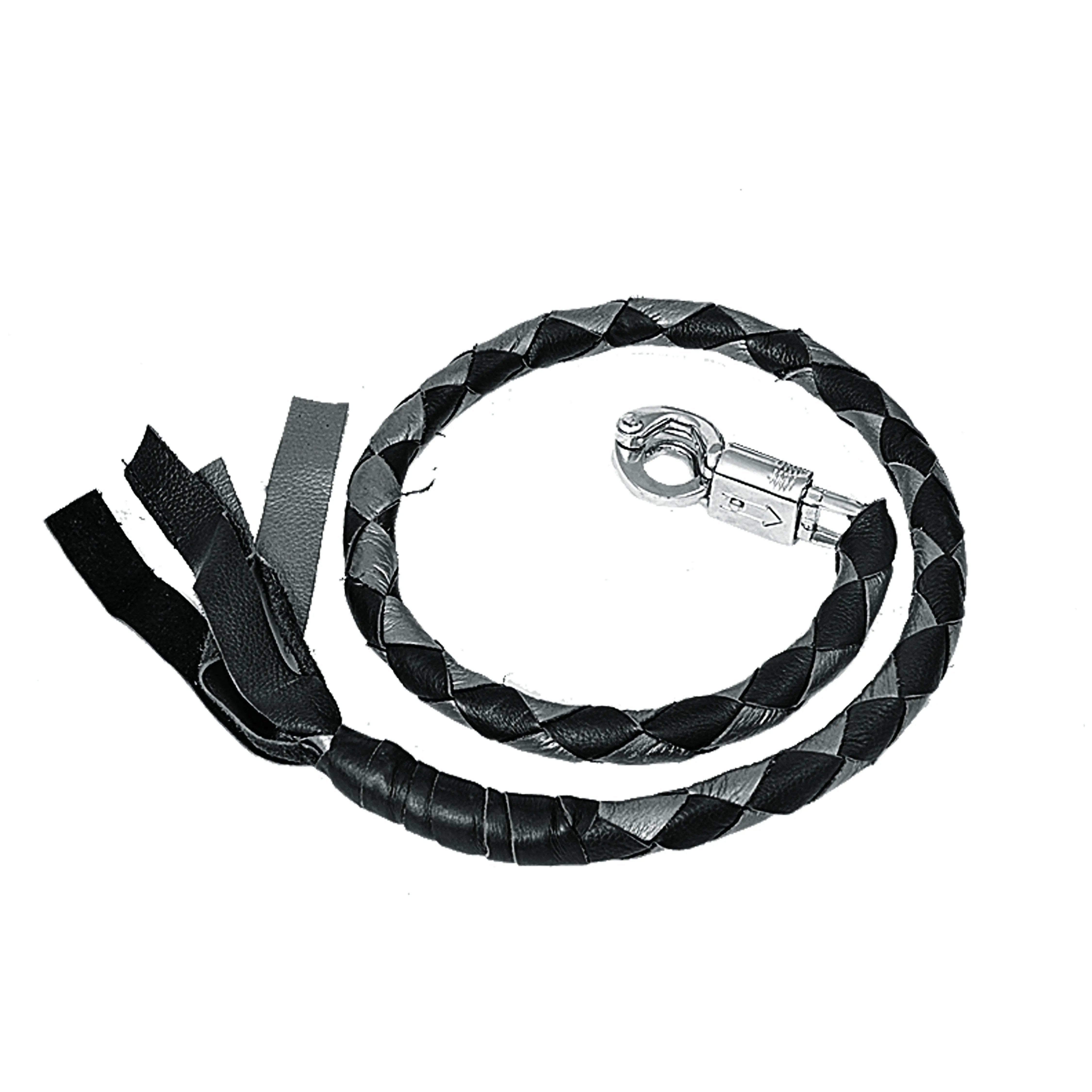 Black & gray Biker Get Back Whips – Extreme Biker Leather
