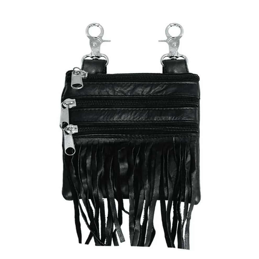 Sleek Cowhide Women’s Motorcycle Clip on Bag – Extreme Biker Leather