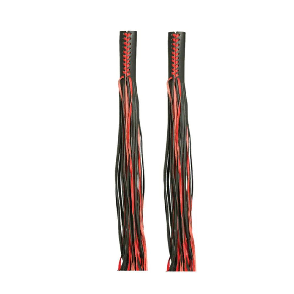 Black & Red Throttle Covers – Extreme Biker Leather