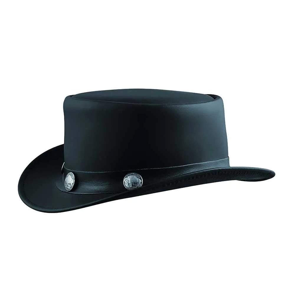 Brass Bison - Mens Premium Leather Top Hat – Extreme Biker Leather