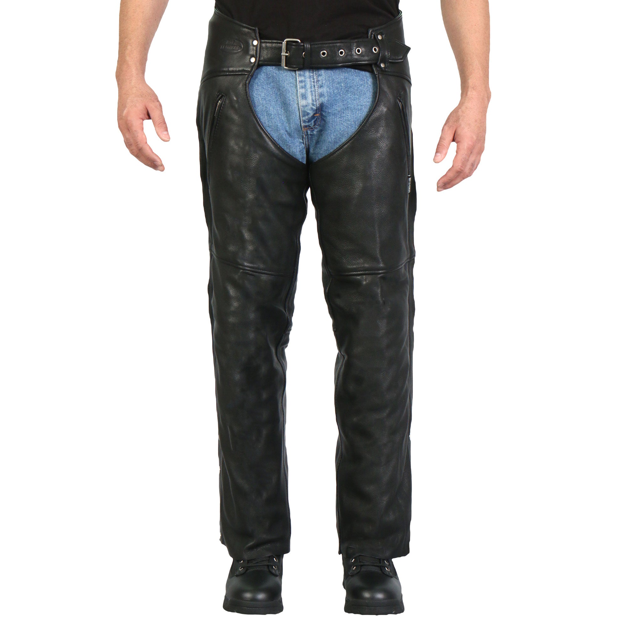 Hot Leathers 2 Pocket Mesh Lined Leather Chaps – Extreme Biker Leather