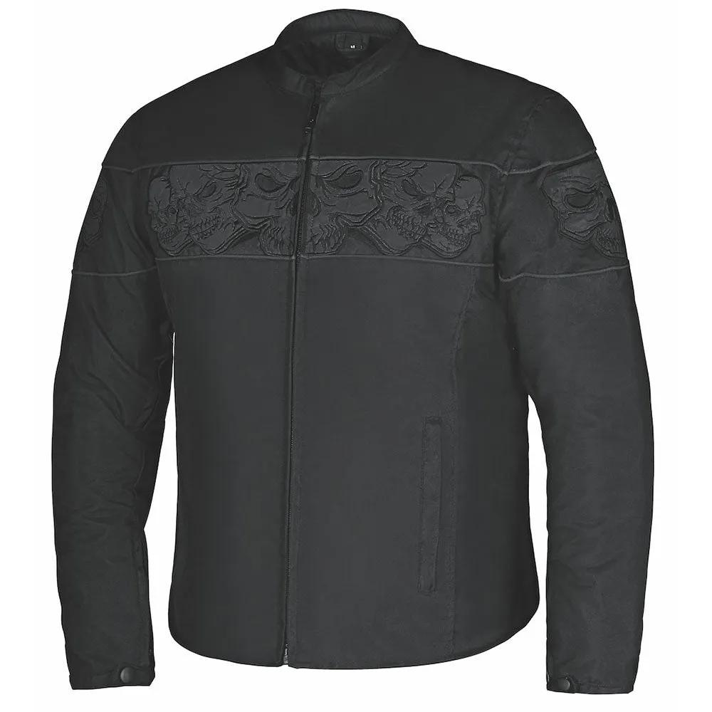 Inferno - Mens Textile Skull Jacket – Extreme Biker Leather