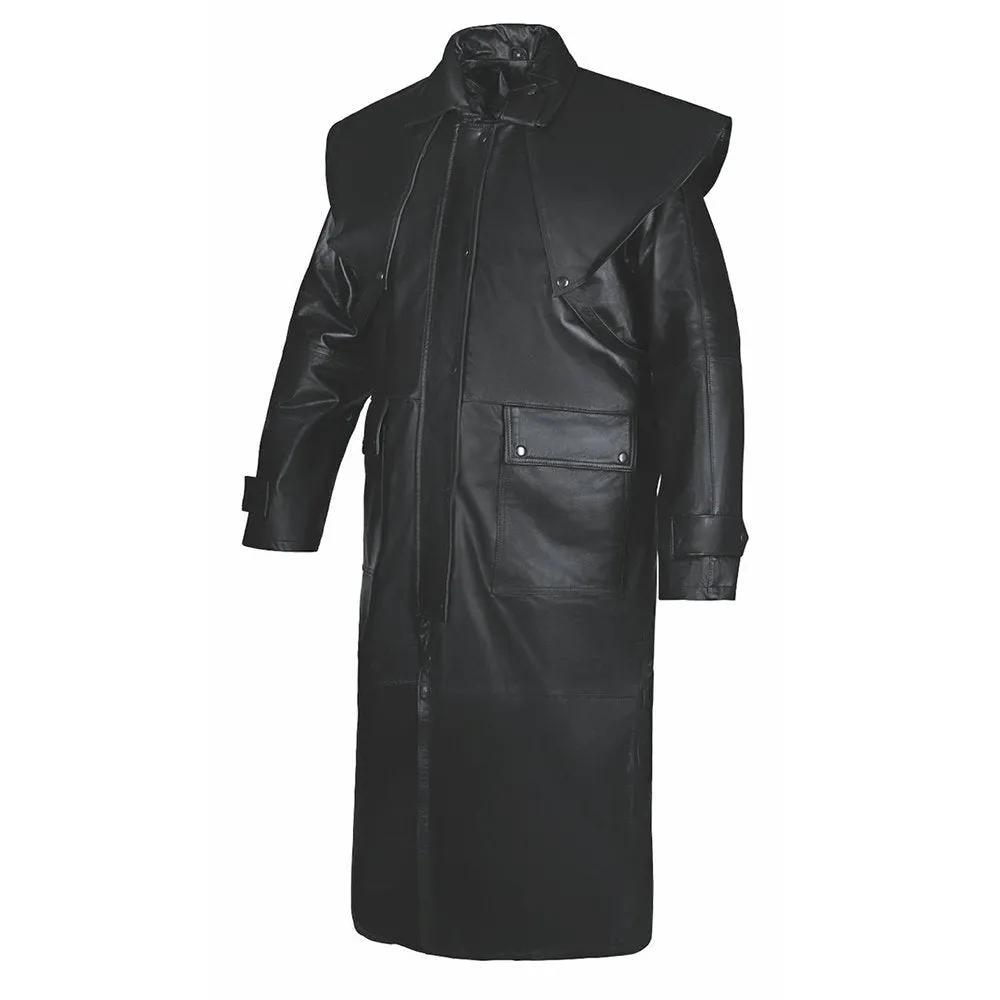 Mens Premium Leather Duster – Extreme Biker Leather