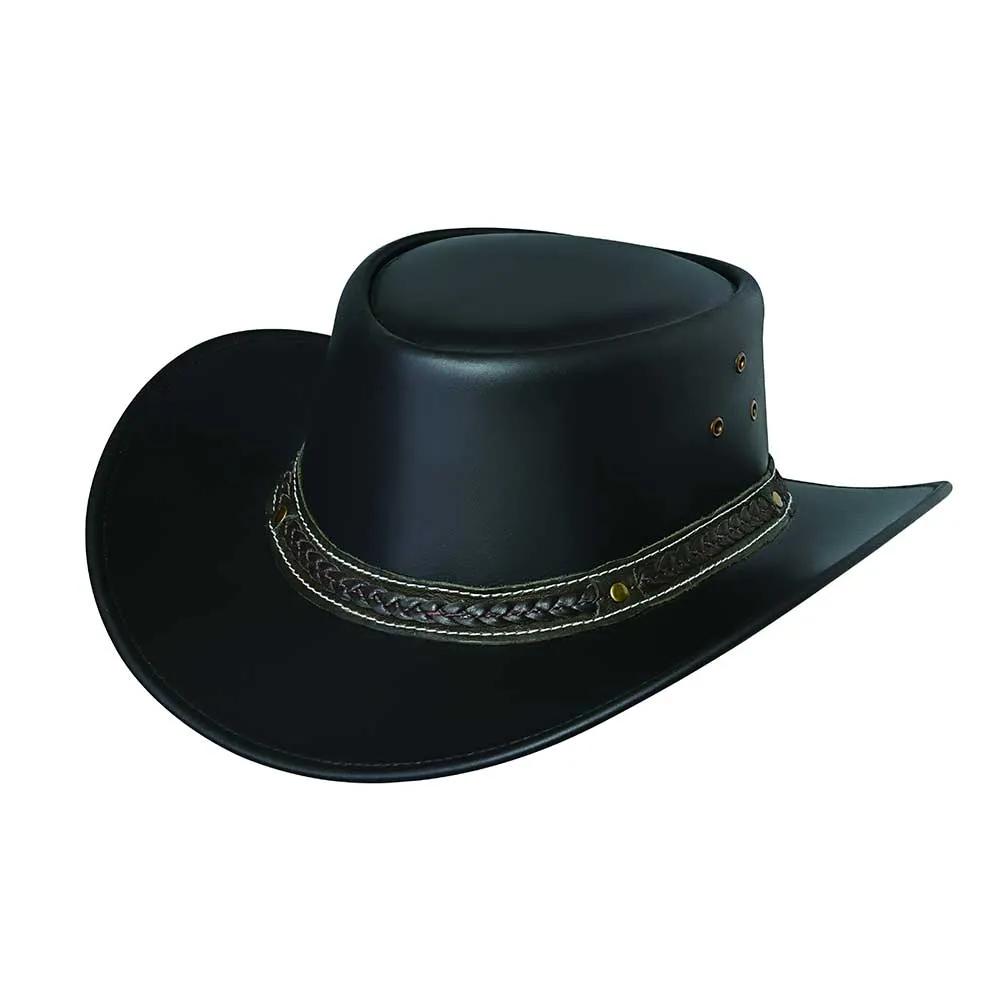 Outlands - Premium Leather Cowboy Hat – Extreme Biker Leather