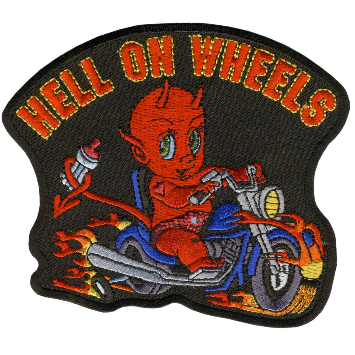 Hot Leathers Hell on Wheels Patch – Extreme Biker Leather