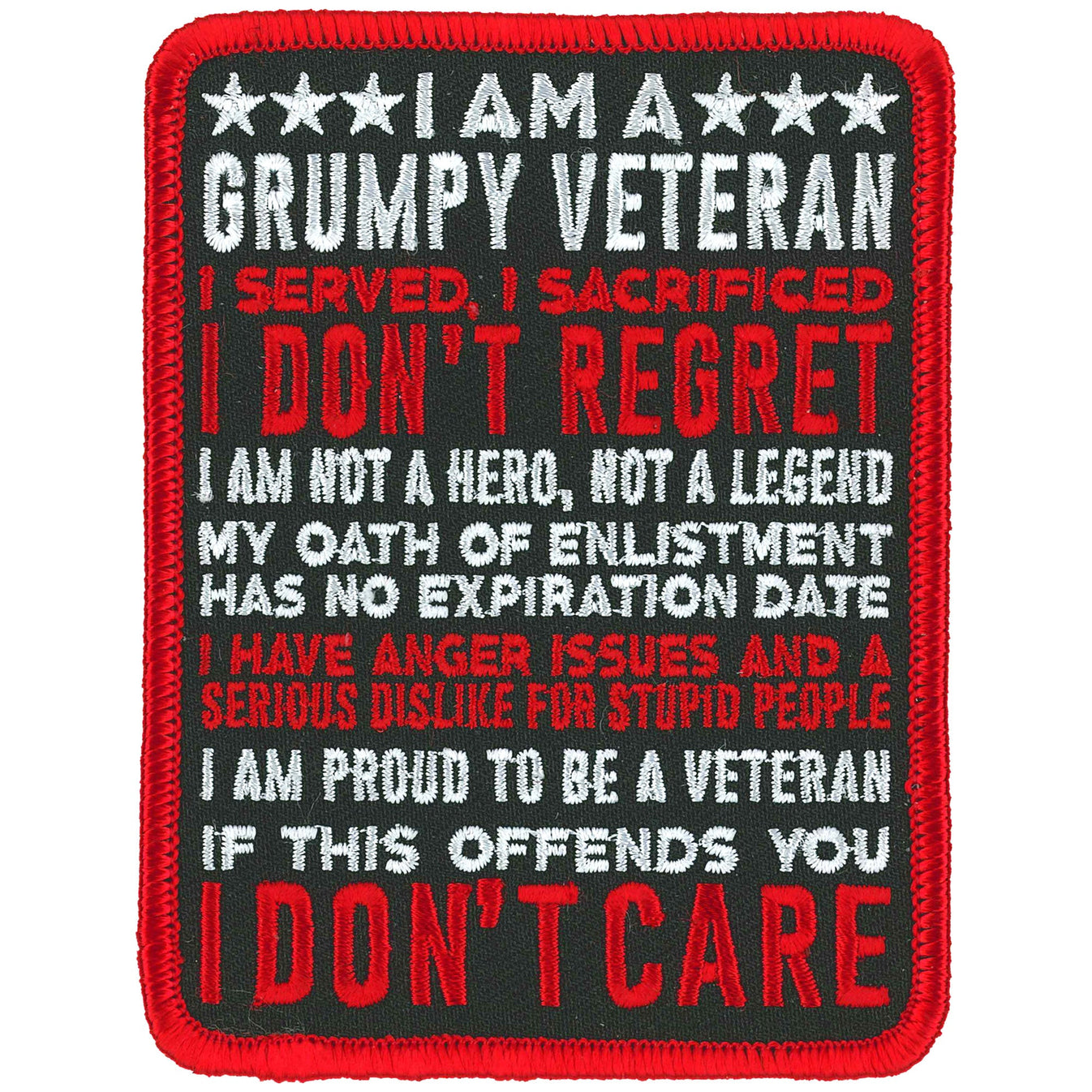 Hot Leathers I Am A Grumpy Veteran Patch – Extreme Biker Leather
