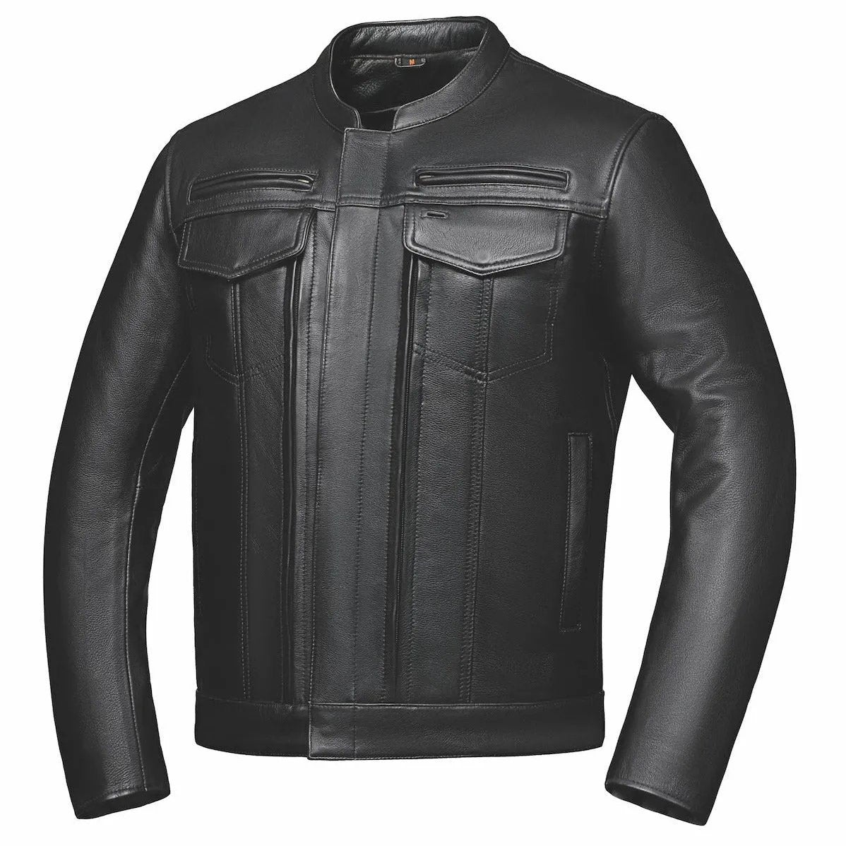Rampage Men's Naked Cowhide Leather Motorcycle Jacket – Extreme Biker ...