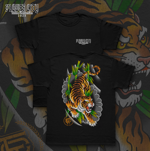 2025 Flower City Tattoo Convention Tiger Tee | Ghost & Darkness Street ...