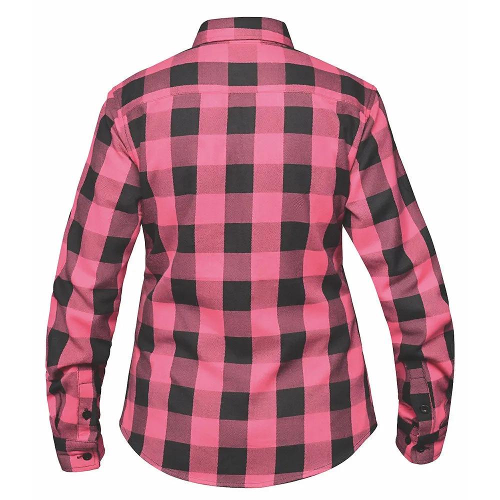 Ladies Black and Pink Flannel Shirt – Extreme Biker Leather