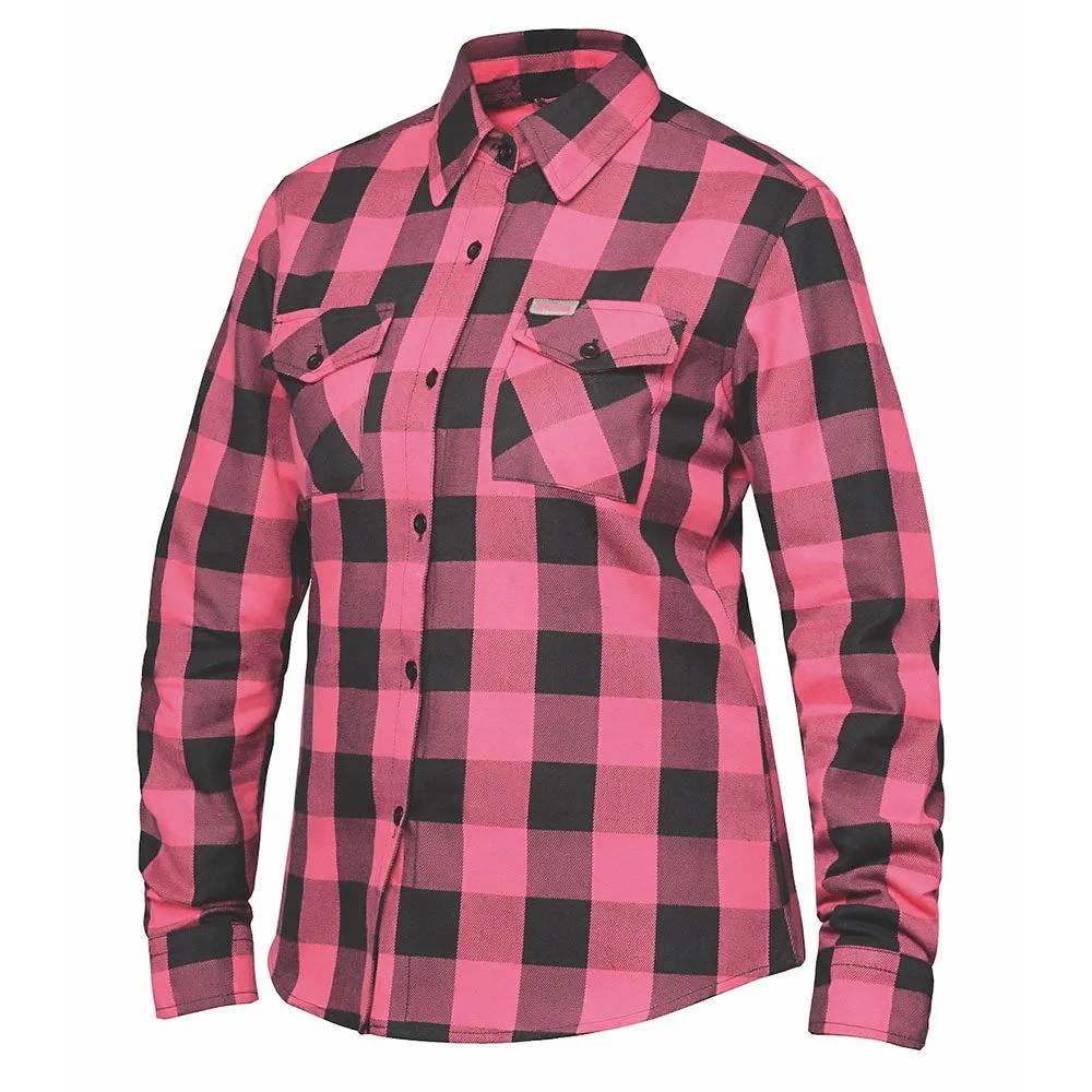 Ladies Black and Pink Flannel Shirt – Extreme Biker Leather