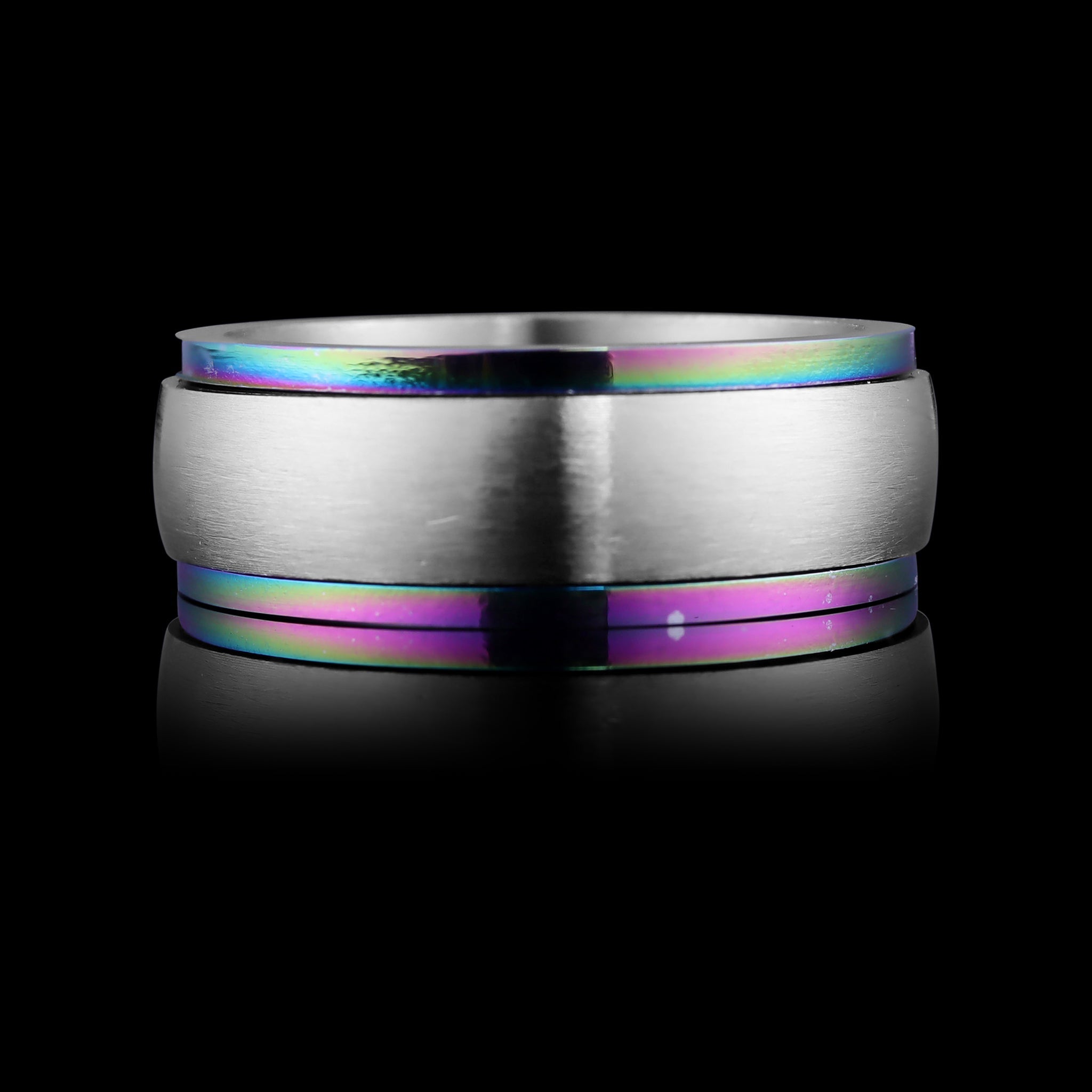 Rainbow Edge Spinner Unisex Ring – Extreme Biker Leather